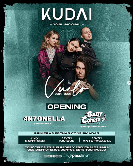 Kudai anuncia sus invitados para su gira nacional | Cool Music Chile