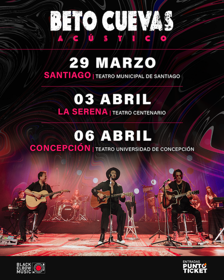 Beto Cuevas aterriza en Concepción y La Serena en el mes de abril con “Beto Cuevas Acústico ...